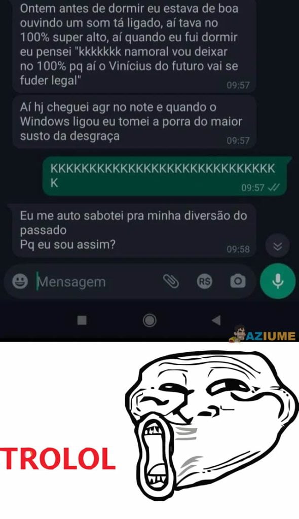 Aprenda como trollar você mesmo de um jeito épico - Aziume - Blog de humor